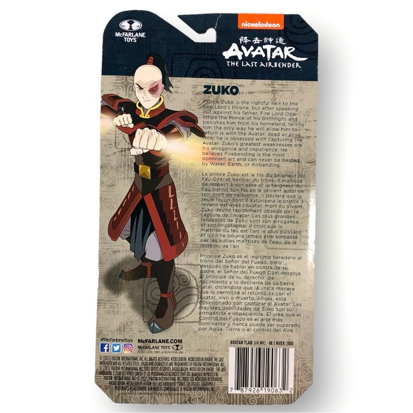 Nickelodeon | Toys | Avatar The Last Airbender Zuko 5 Action Figure ...